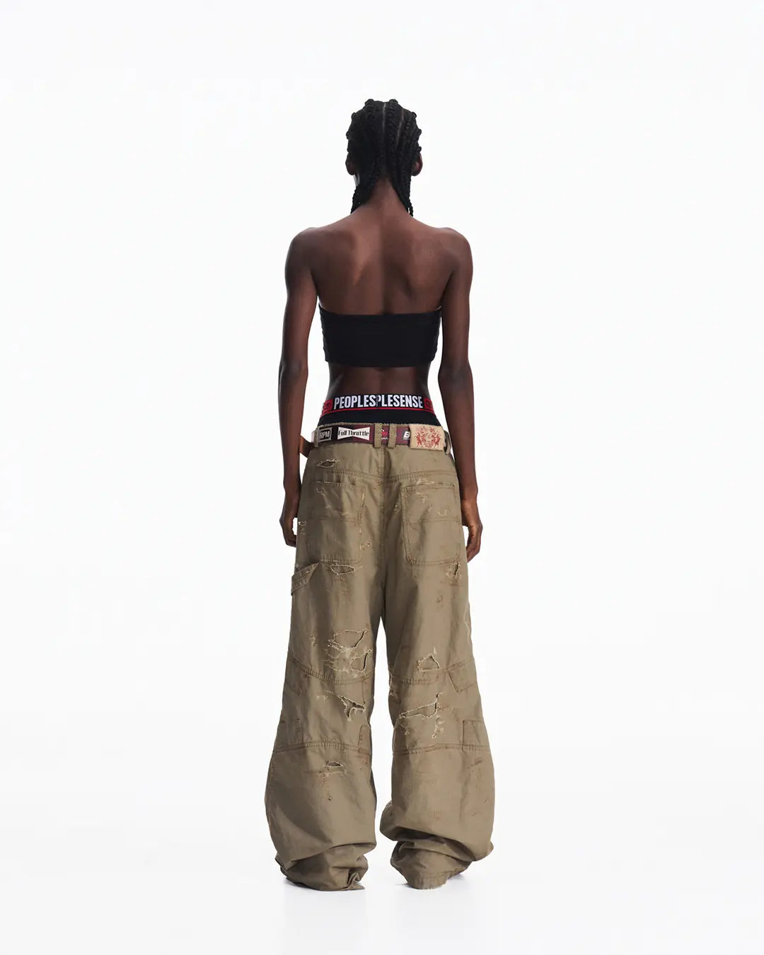 Peoplesense Distressed Checkered Utility Pants – peoplesense